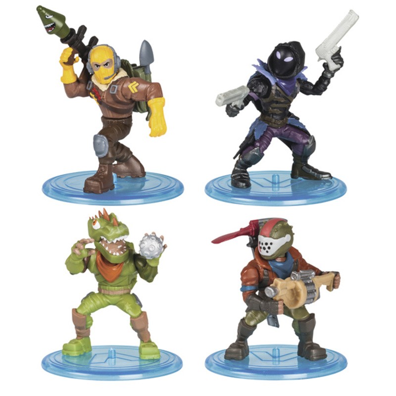 Fortnite figurky, Velký set Raptor, Rust Lord, Rex a Raven